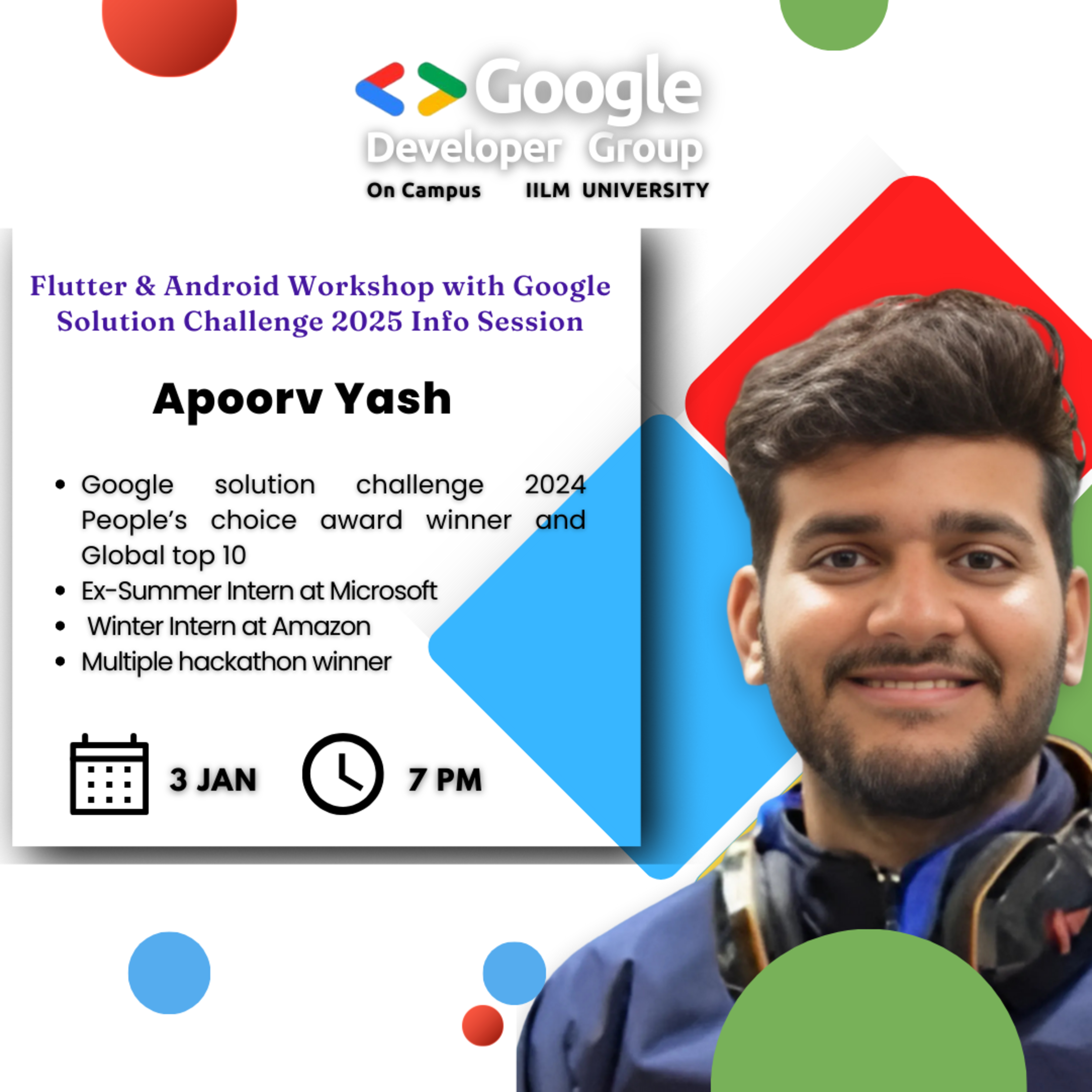 See Flutter Workshop & Google Solution Challenge 2025 Info Session at Google Developer Groups ...